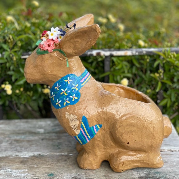 Accents | Vintage Paper Mache Bunny Rabbit Large | Poshmark